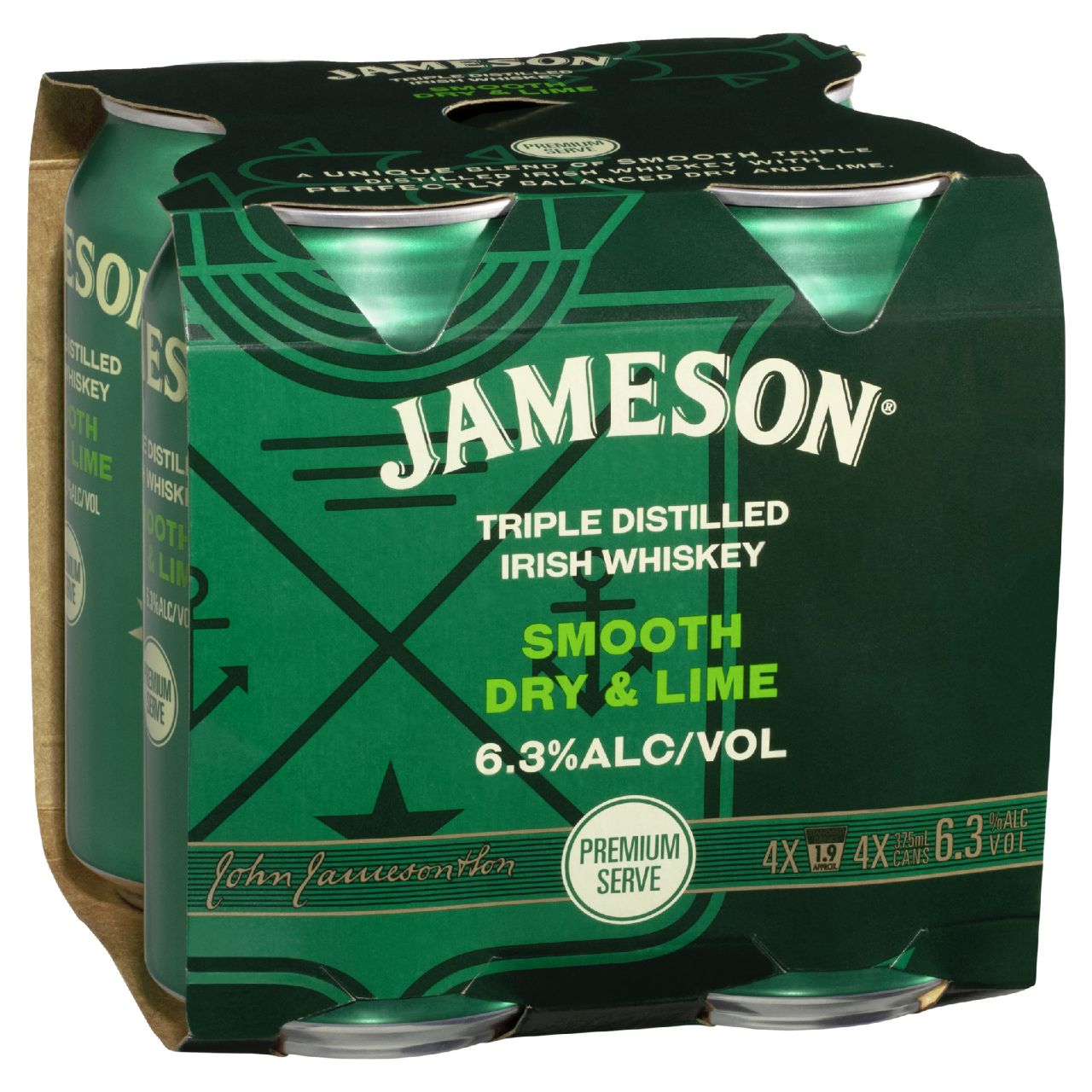 JAMESON DRY & LIME 6.3% 375ML CANS - Rebel Mates | Rebel Mates
