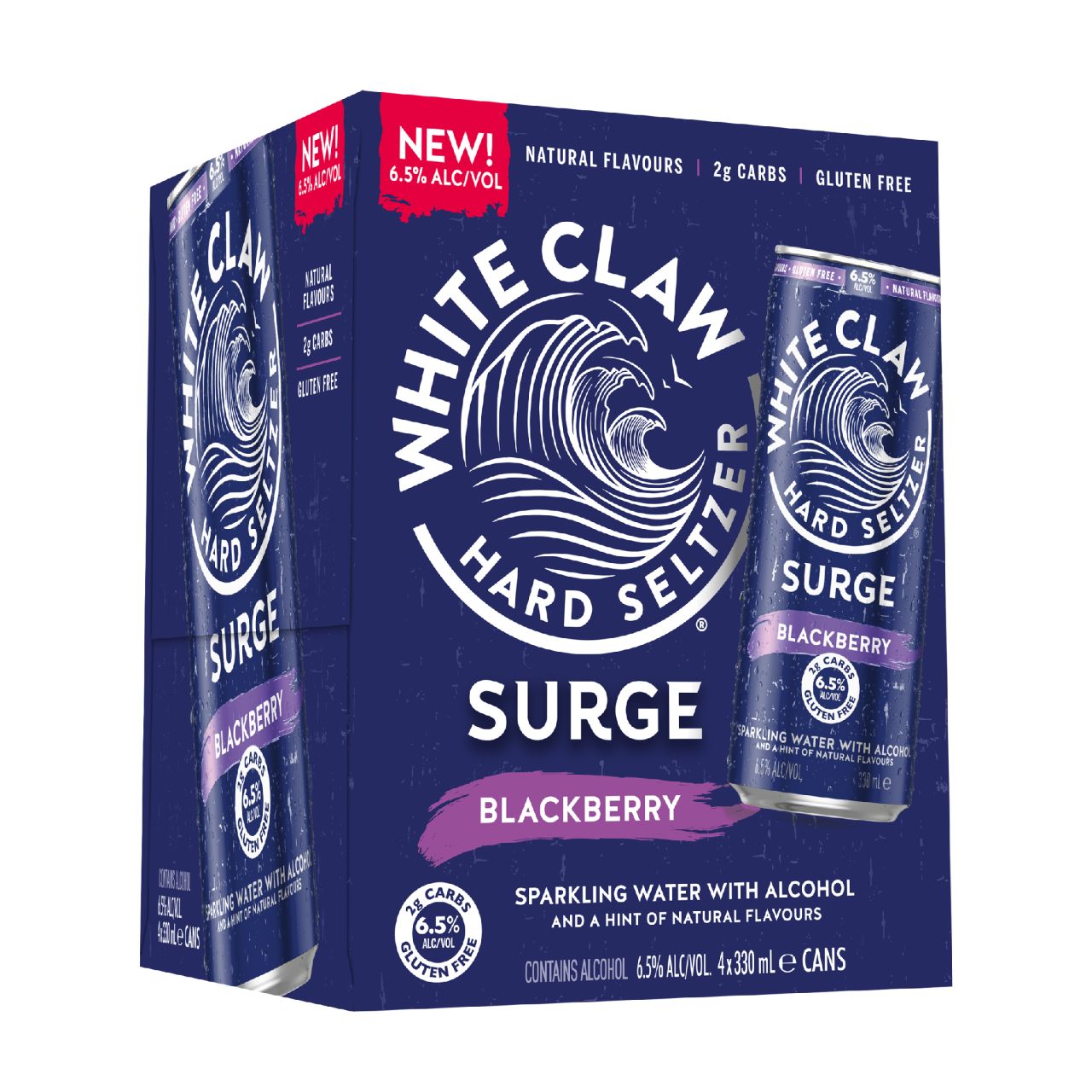 WHITE CLAW SURGE BLACKBERRY 330ML CANS