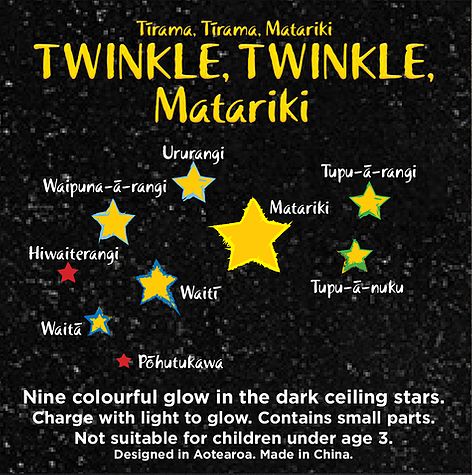 Matariki ceiling glow in the dark stars