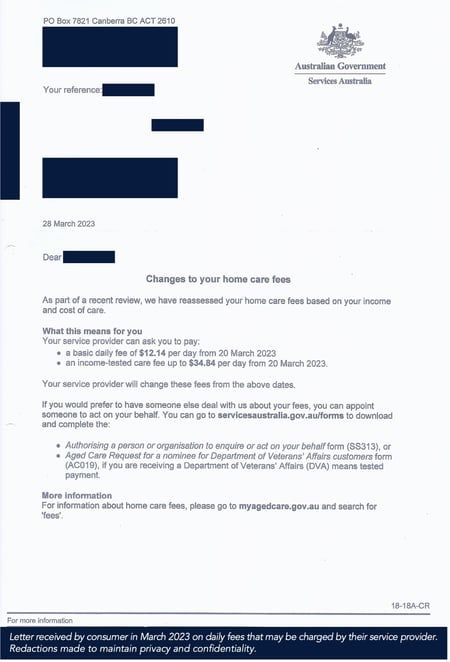 Case Study P1 - Monthly Home Care Package Statement Explained