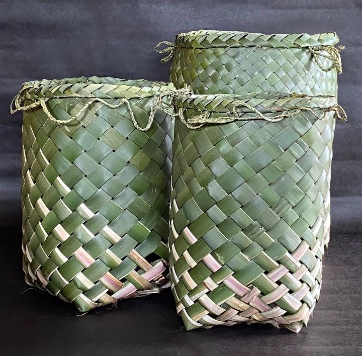 Beautiful hand-woven harakeke taonga | Woven