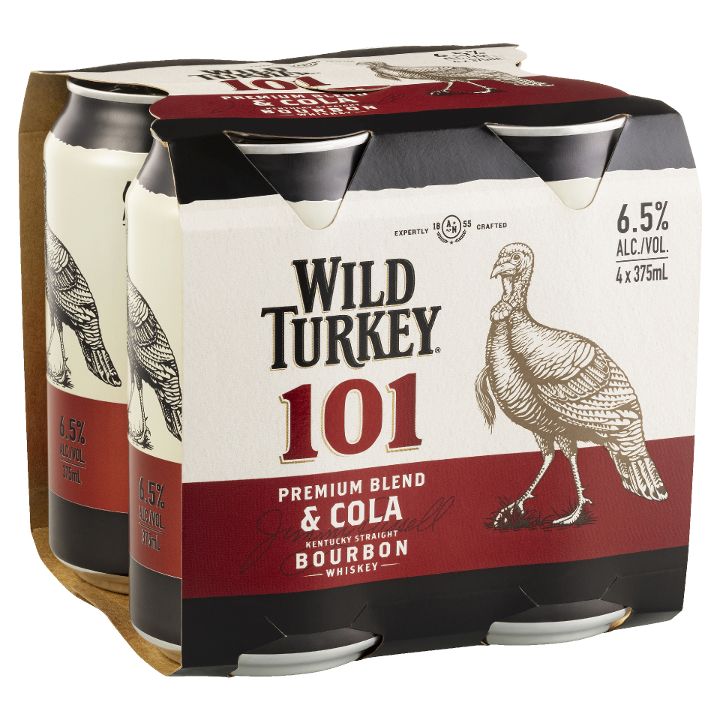 WILD TURKEY 101 & COLA 375ML CANS - Liquor Warehouse - Torquay