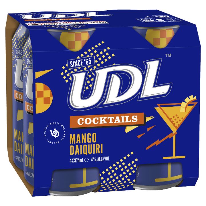 UDL VODKA & MANGO DAIQUIRI COCKTAIL 375ML CANS