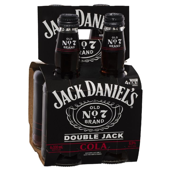 JACK DANIEL'S DOUBLE JACK & COLA 330ML BOTTLES