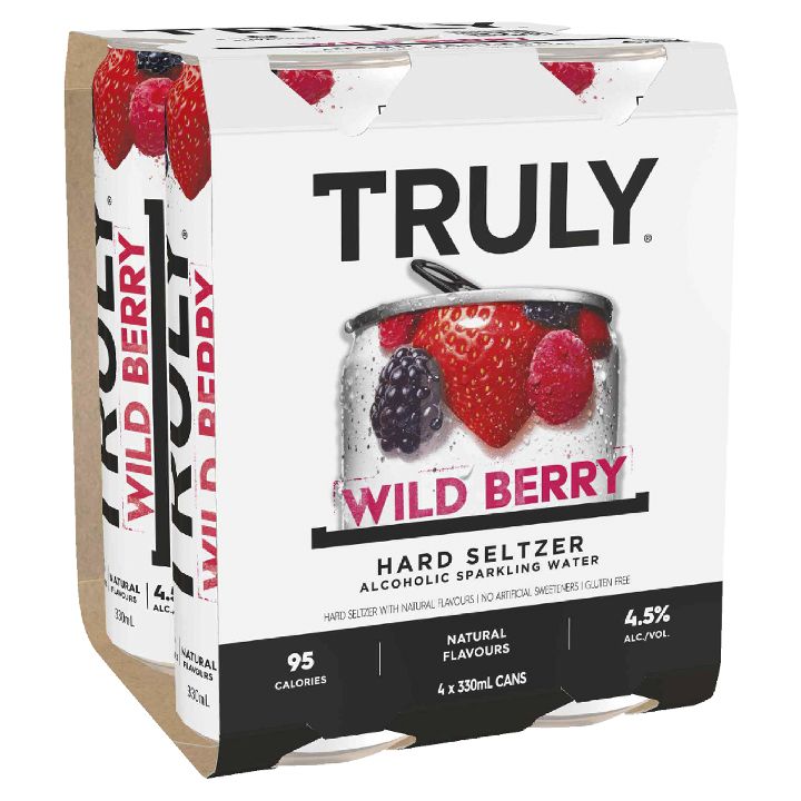 TRULY HARD WILD BERRY SELTZER 330ML CANS