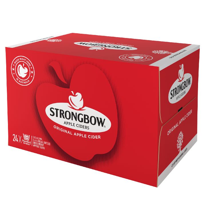 STRONGBOW ORIGINAL APPLE CIDER 355ML BOTTLES