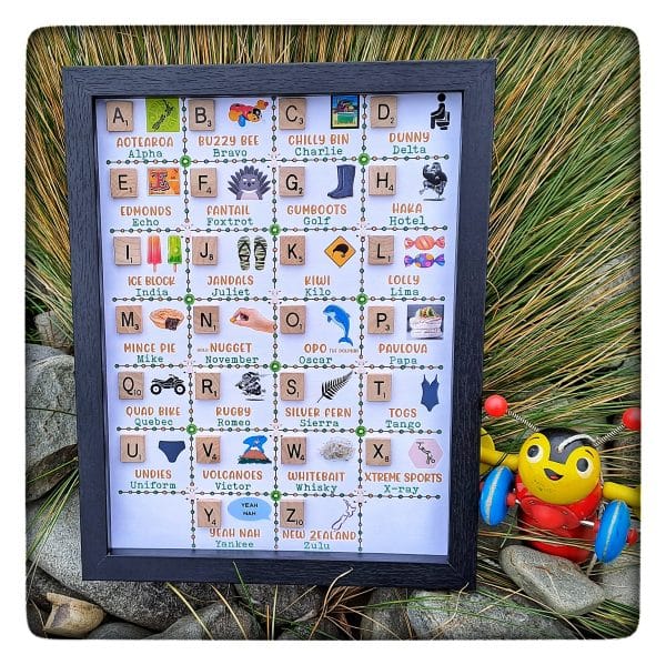 Scrabble KIWIANA PHONETIC Wall Art - Kawaii Kiwi | Chooice