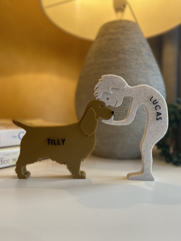 Human & Cocker Spaniel 3D-Printed Sculpture - Shap3d NZ | Chooice
