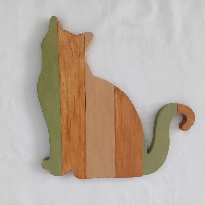 Repurposed timber - Cat wall art. - Maisie and Me | Chooice