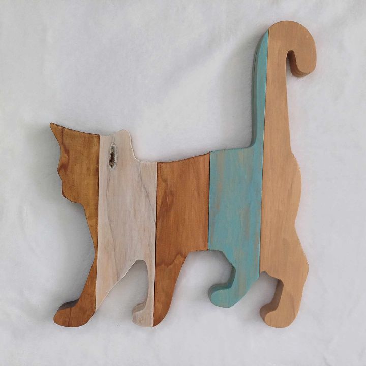Repurposed timber - Cat wall art. - Maisie and Me | Chooice