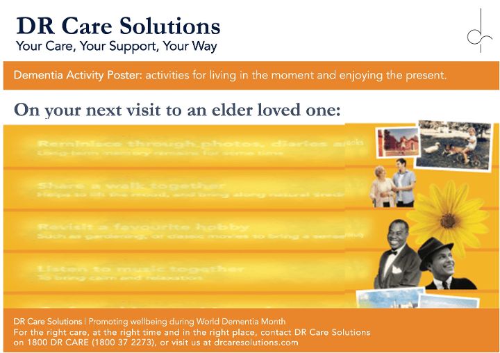 Dementia Activity Poster-Free Aged & Disability Care Industry Resource