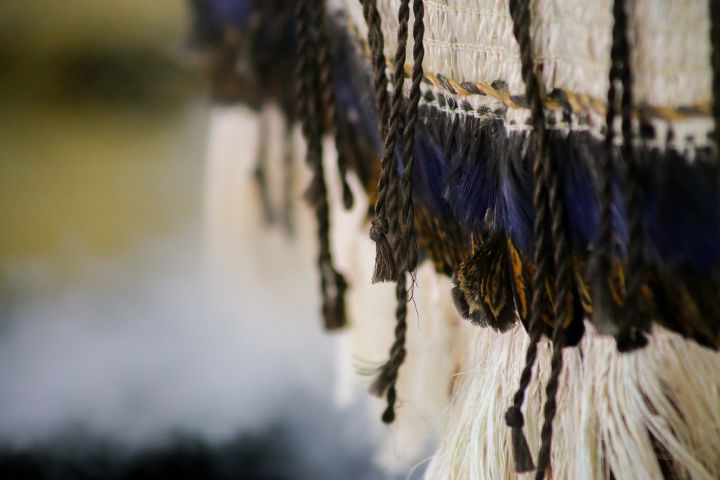 Traditional Māori weaving, Mahi Kohatu, inspired by taonga tuku iho.