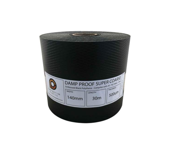 DPC, 500UM PE, 140MM, 30M ROLL - Construction Plastics