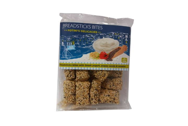BREADSTICK BITES WITH GREEK YOGURT, POPPY SEEDS & SESAME SEEDS 200G